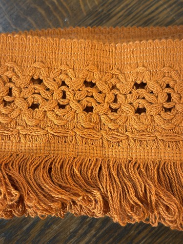 Vtg Cotton Trim 5” Wide Longhorn Orange Color 92” 2 Pieces | eBay