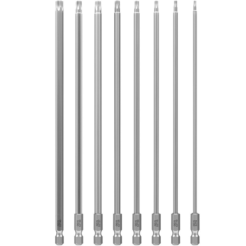 8pcs Security Tamper Proof Screwdriver Drill Bit 1/4" Hex Torx Head ...