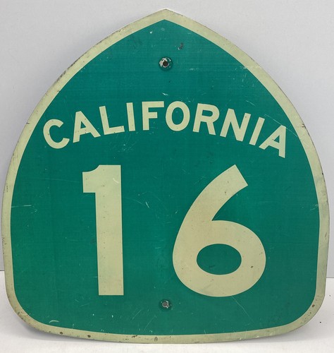 Vintage Authentic California state route 16 HWY Sign 24”x 25” Lodi-San ...