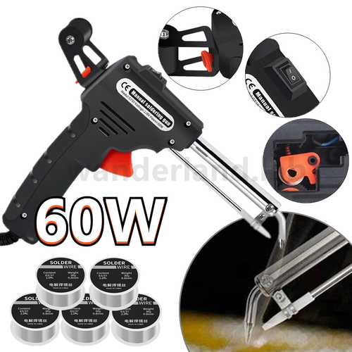 Soldering Gun Kit 60W Auto Solder Feed Hand-Held Welding Gun + 30g ...