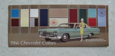 NOS 1966 GM Dealer Chevrolet Color Chart - "Still New Original" | eBay
