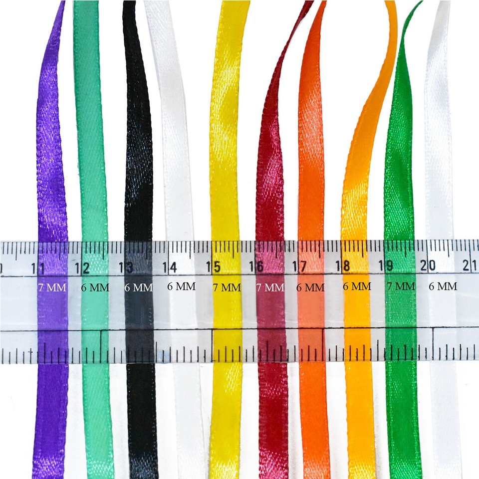 Satin Ribbon Combo Pack 10 Colors Ribbons Trims Satin Trims Embroidery ...