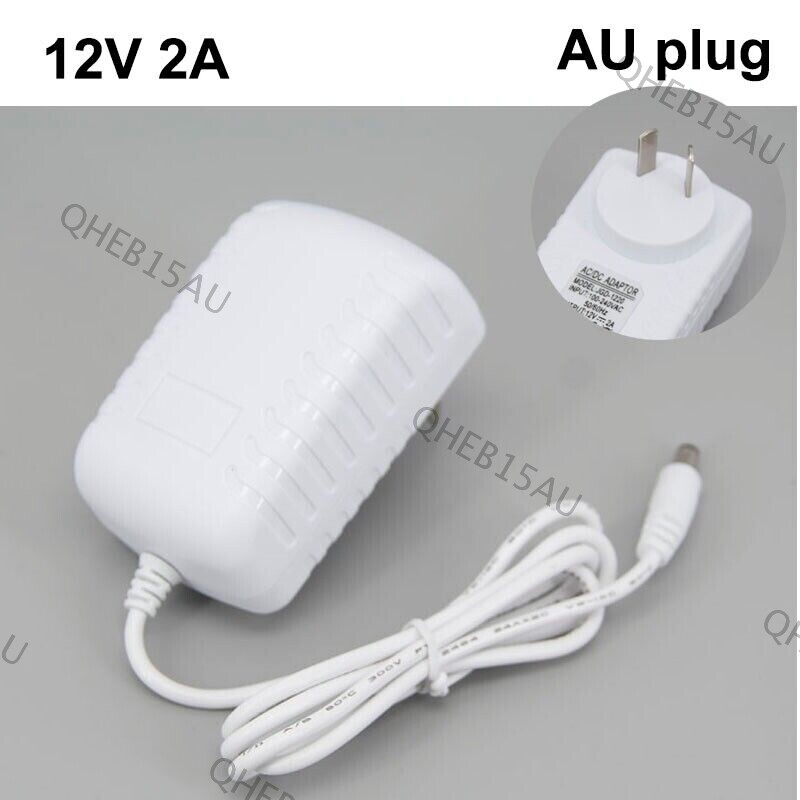 White AC DC 12V 2A 3A 2000ma AU NZ Power Supply Adapter Transformers ...