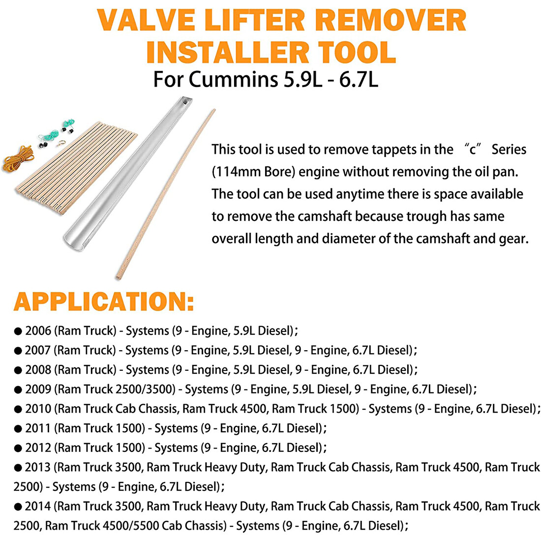 8502A 8502 3822513 Valve Lifter Remover Install Tool for 1998+ Cummins ...