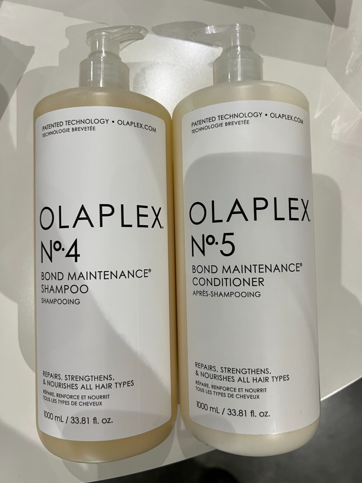 Olaplex No.4 Shampoo & No.5 Conditioner 33.8oz LITER DUO - NEW & FRESH ...
