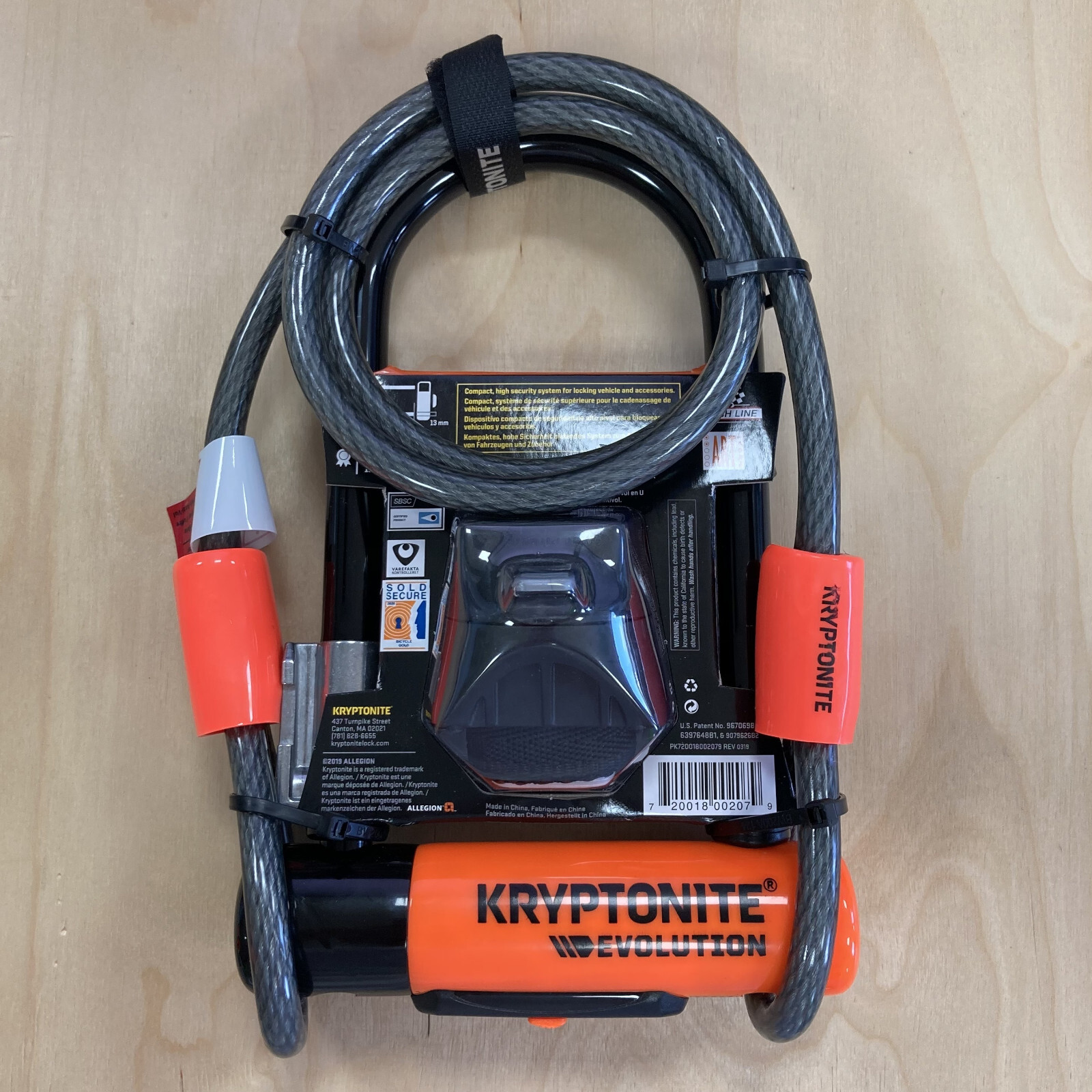 Kryptonite Evolution Mini -7 U-Lock with Flex Cable for sale online | eBay