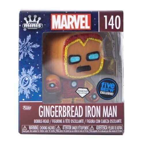 Funko Pop Minis Gingerbread Iron Man Marvel Diamond Vinyl Figure #140 ...