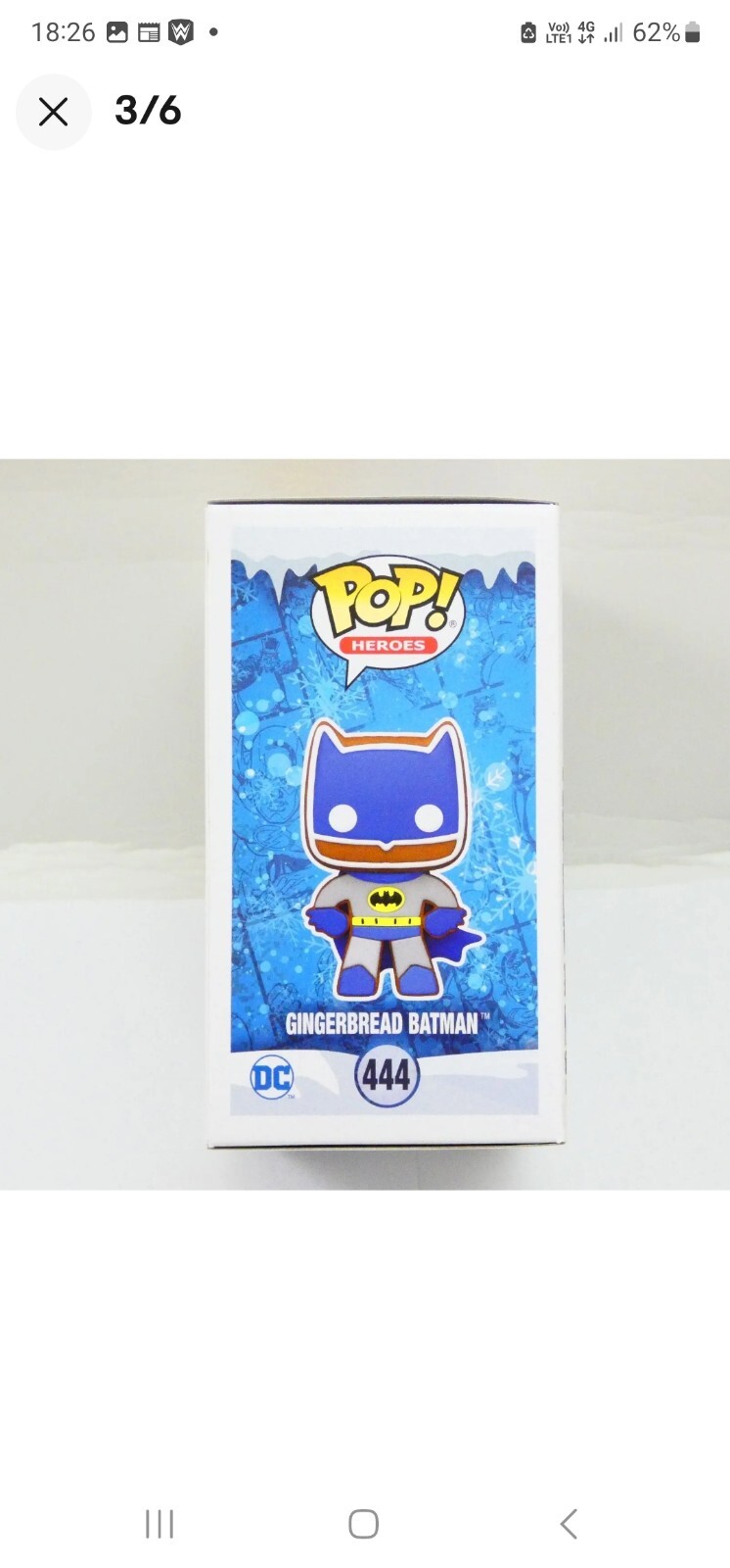 FUNKO POP ! DC SUPER HEROES GINGERBREAD BATMAN 444 FIGURINE EN VINYLE ...