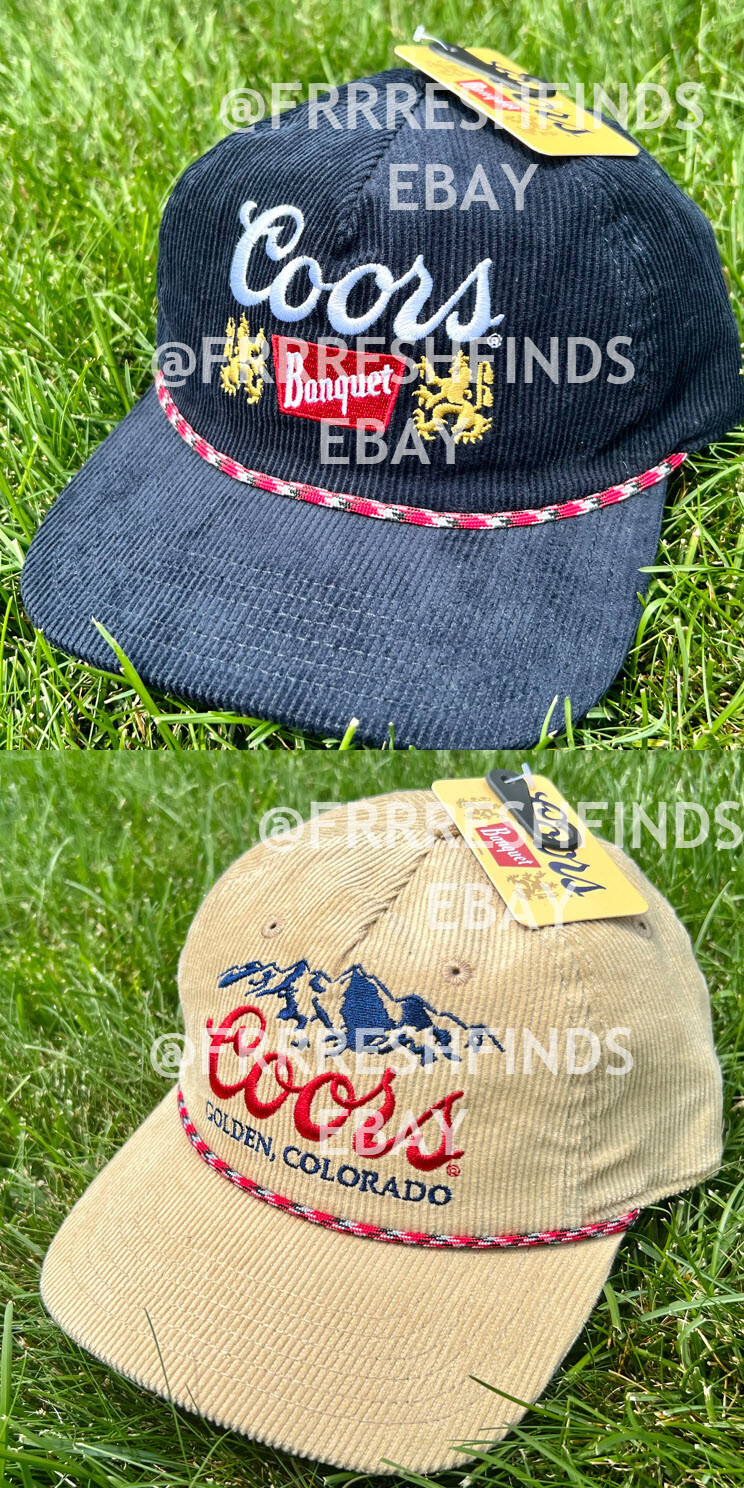 Authentic Coors Banquet Beer Snapback Rope Hat Golden Colorado ...