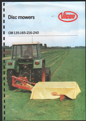 1985 Vicon CM 135, 165, 216 and 240 Disc Mowers Brochure Leaflet | eBay.de