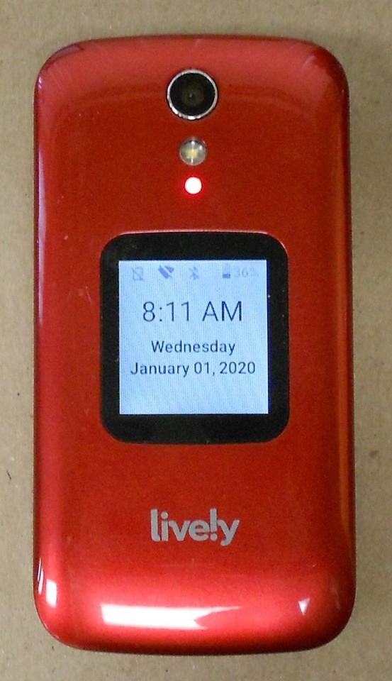 Alcatel Lively Jitterbug 4053S Red Flip Phone Tested Working 1023-01M ...