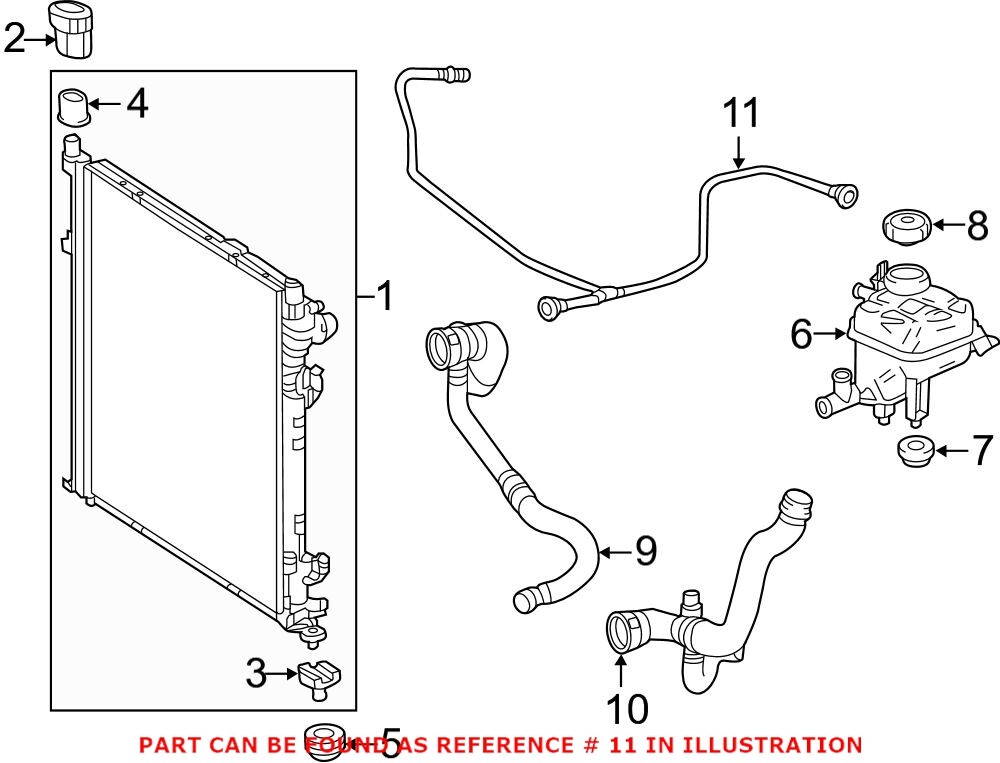 GENUINE MERCEDES Coolant Breather Pipe 1665001091 / A1665001091 | eBay