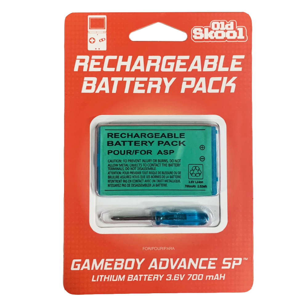 Rechargeable Battery & Screwdriver for Nintendo Gameboy Advance SP 3.6v ...