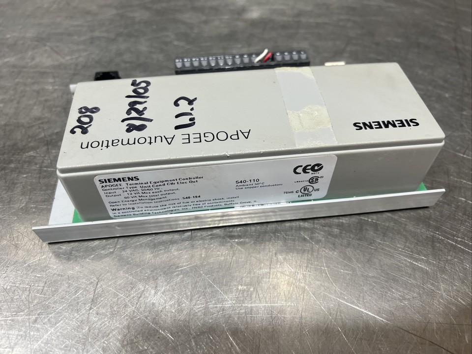 SIEMENS APOGEE Terminal Equipment Controller 540-110 Used Surplus | eBay
