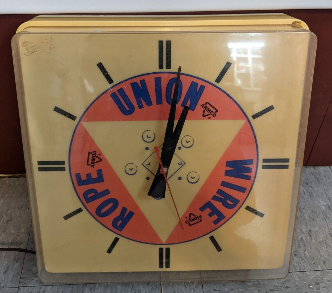 Armco Union Wire Rope Store Wall Sun Watch Fluorescent Clock Dualite ...