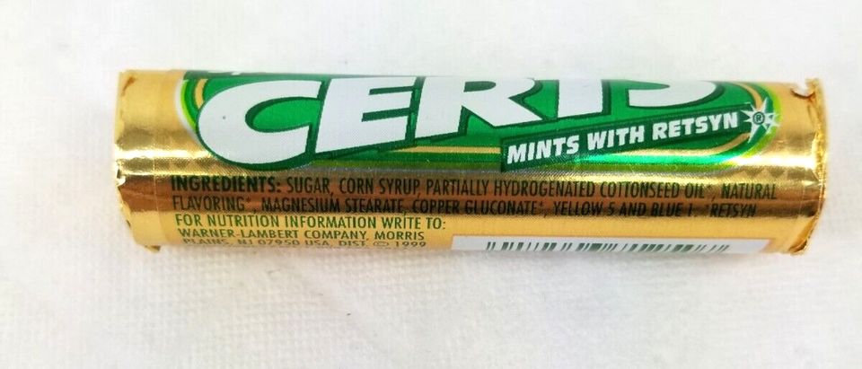 Gold Foil Pack Certs Mints Spearmint Collector Candy Retsyn ...