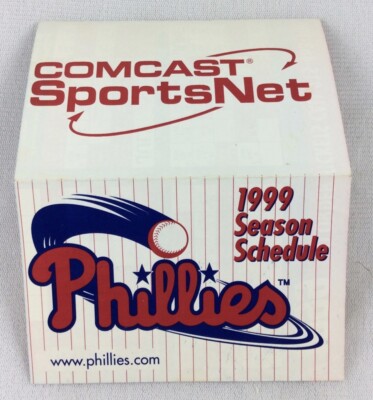 1999 Philadelphia Phillies Baseball Pocket Schedule - Comcast SportsNet ...