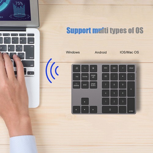 Wireless Number Pad BT Numeric Keypad 34 Key Keyboard HUB TypeC Fit For ...