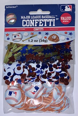 Amscan Major League Baseball 3 Mix Confetti 1.2 oz BASEBALL Party ...