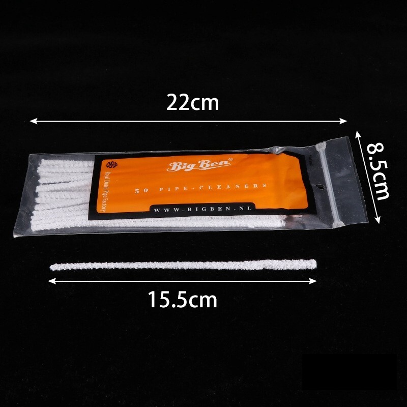 50pcs Smoking Pipe Cleaners Blend Cotton Rods Tobacco Mouthpiece ...