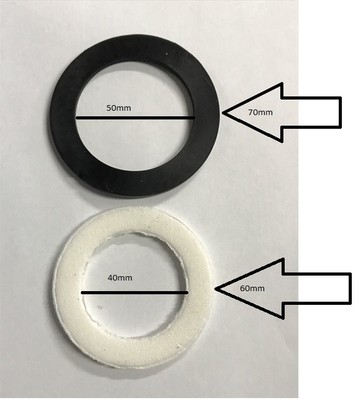 Wash Basin Waste Rubber Washer Set | eBay UK