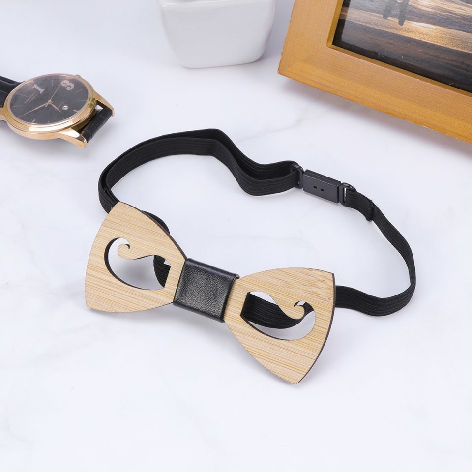 Wooden Bowtie Handcraft Pattern Bowknot Creative Hollow-out Shape ...