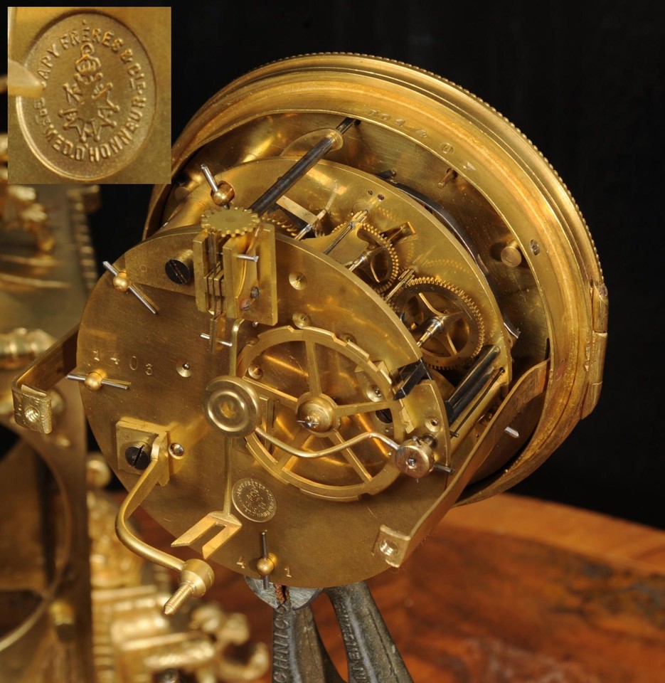 Japy Freres Louis XVI Gilt Bronze Antique French Clock FULLY RESTORED ...