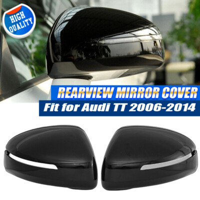 For Audi R8 2007-2012 & TT 2007-2014 Gloss Black Side Mirror Covers ...