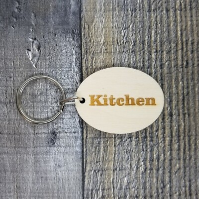 Kitchen Wood Keychain Key Ring Keychain Gift - Key Chain Key Tag Key ...