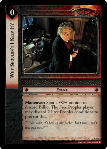 LOTR TCG ROTEL REALMS WHY SHOULDN'T I KEEP IT 3R105 Foil LP | eBay