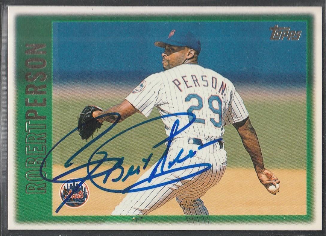 Original Autograph, Robert Person; 1997 Topps #116, New York Mets | eBay