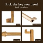 2-Pack Brass Plated Skeleton Key for Clocks and Furniture Hollow Barrel ...