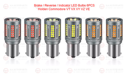 LED Rear Brake / Reverse / Indicator Bulbs 6PCS Holden Commodore VT VX ...
