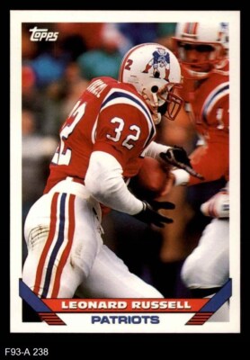 1993 Topps #238 Leonard Russell Patriots Arizona St 8 - NM/MT | eBay