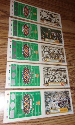 1995 Fleer Shell Drive to the Super Bowl GAME CARDS # 2 , 4 , 5 , 6 ...