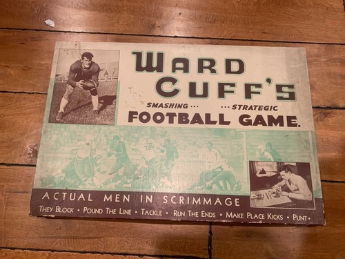 SEALED 1938 WARD CUFF'S FOOTBALL GAME COMPLETE IN ORIGINAL BOX SUPER ...