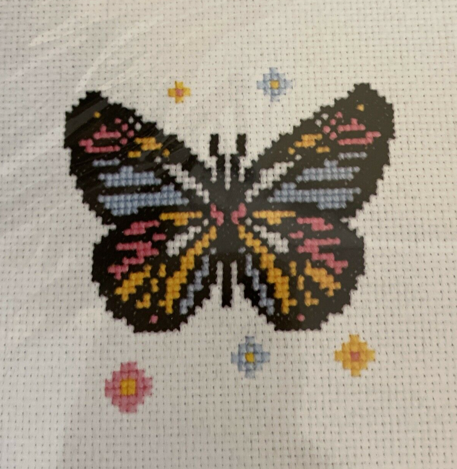 Crafters Square Counted Cross Stitch Kit "butterfly" Arts & Crafts | eBay