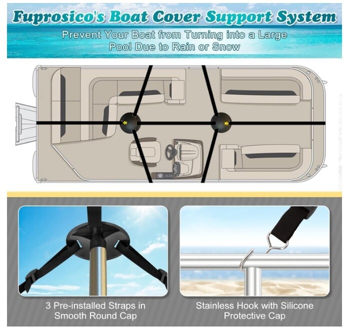 Pontoon Boat Cover Support System, Adjustable Telescopic Boat Cover ...