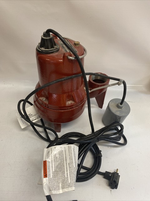 Liberty PUMPS LE51A Le50-series Submersible Automatic Sewage Pump Red ...