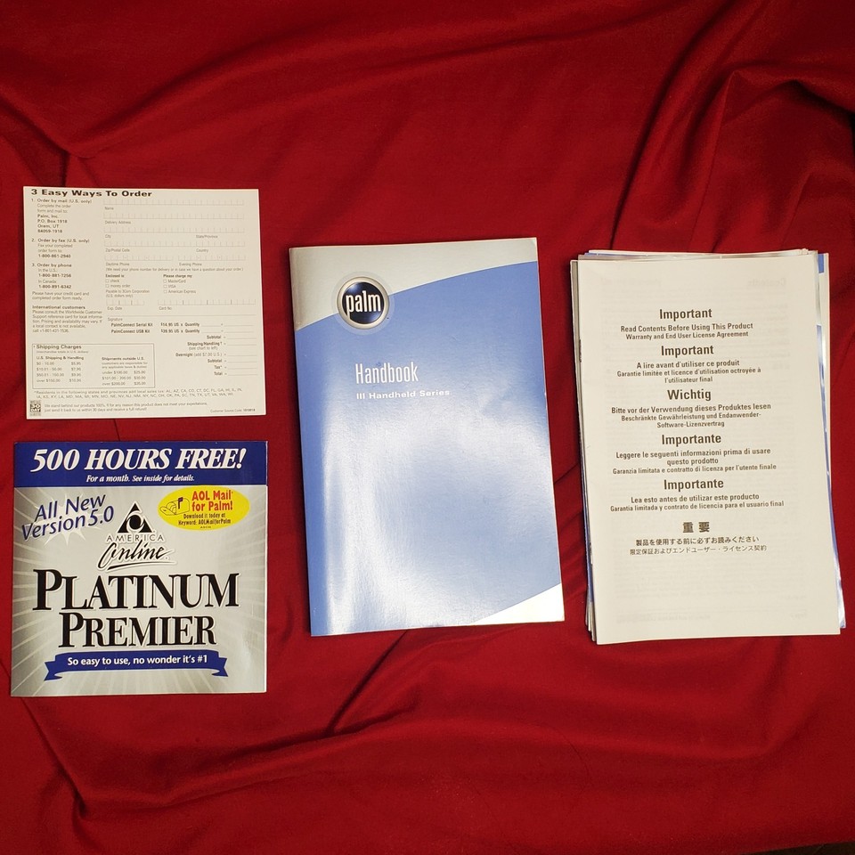 Palm IIIxe with Transparent Clear Case + Box + Manuals + Dock - Tested ...