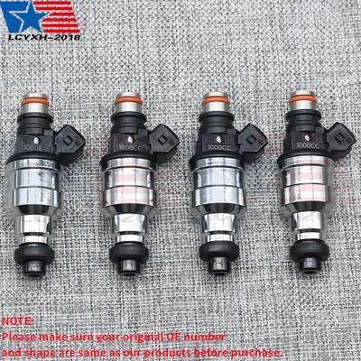 4Pcs 1000cc Fuel Injectors For Honda OBD1 OBD2 B16 B18 B20 D15 D16 D18 ...