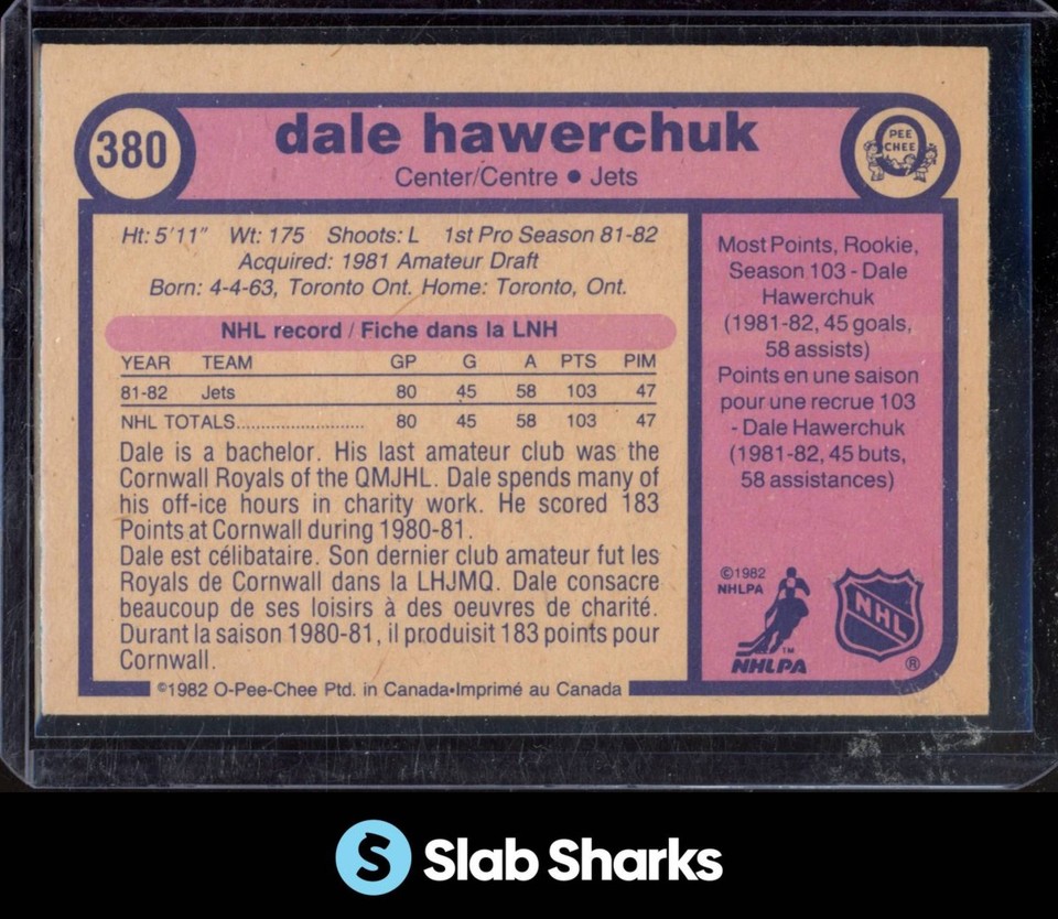 1982 O-PEE-CHEE #380 DALE HAWERCHUK RC ROOKIE | eBay