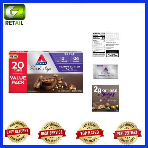 Indulge Your Sweet Tooth: 20 Count Endulge Peanut Butter Cups - 1g Net ...