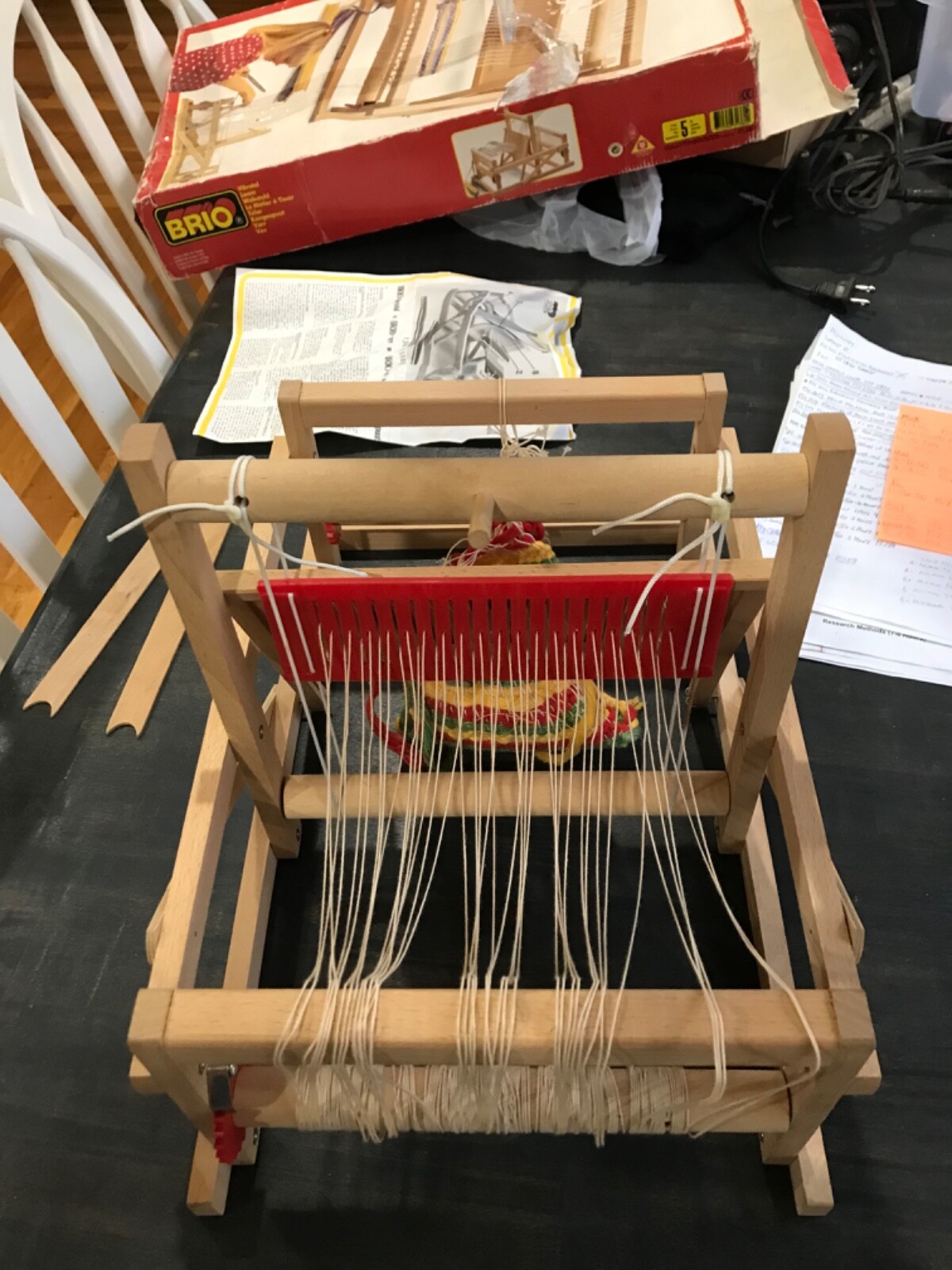 BRIO Wooden Collapsible Portable Weaving Loom Sweden Tabletop 31380 for ...