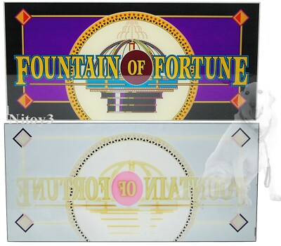 Slot Machine Glass Panel “FOUNTAIN OF FORTUNE ” | eBay