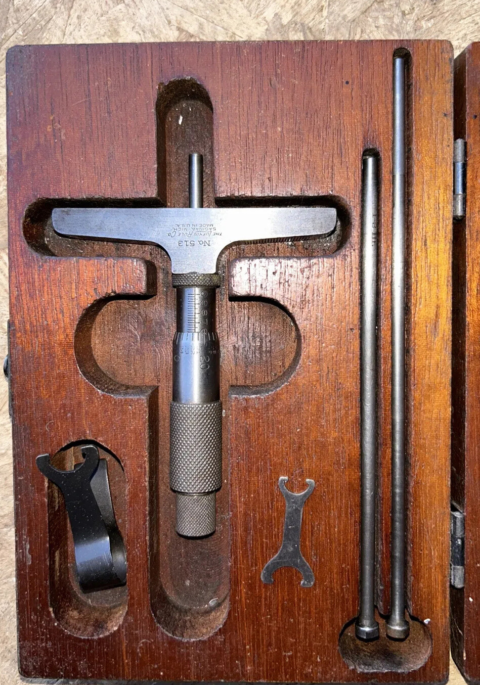Vintage LUFKIN MICROMETER Depth Gage Set No. 513 | eBay