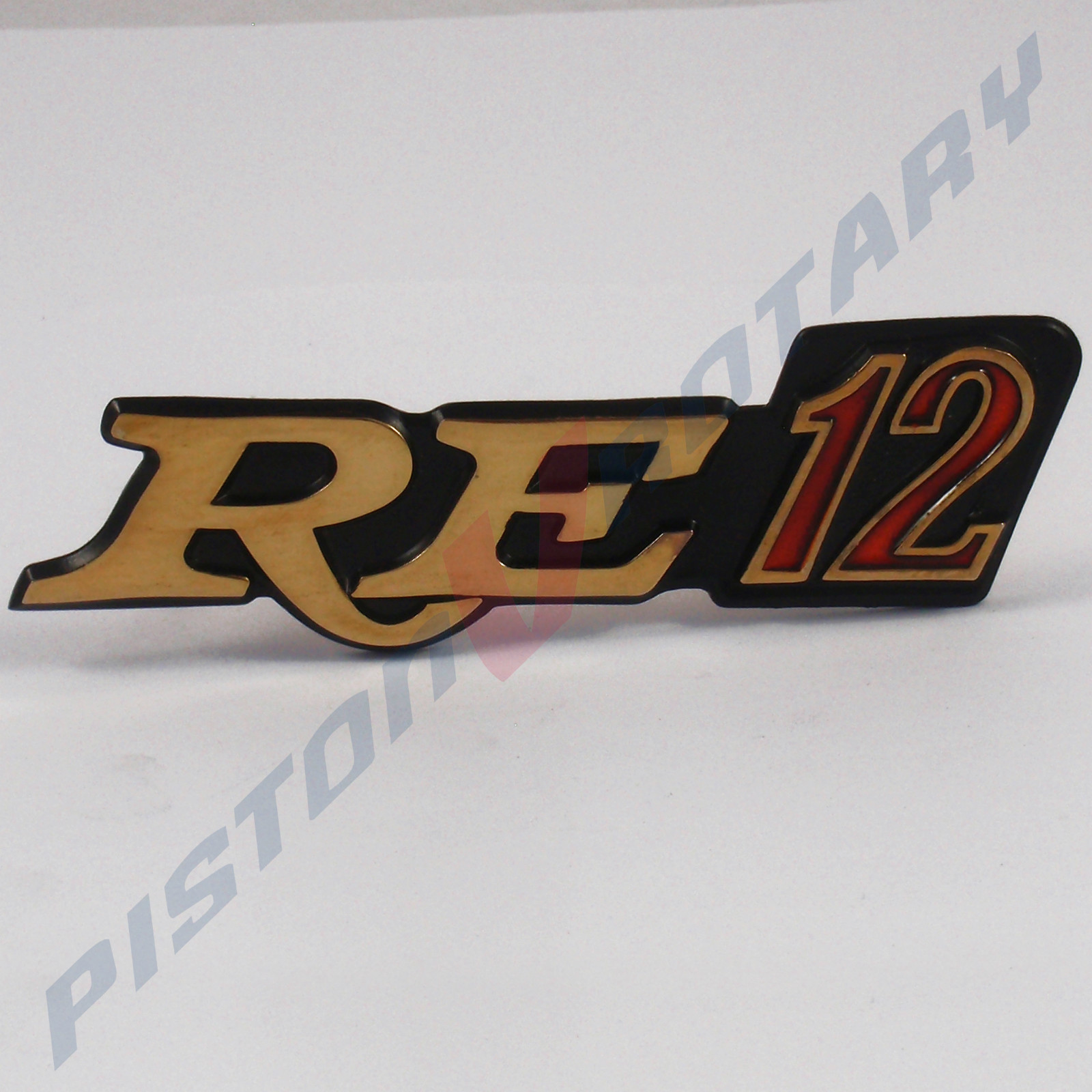 RE12 Grille Badge , Gold Plated , NEW for Rotary MAZDA R100 RX2 RX3 RX4 ...