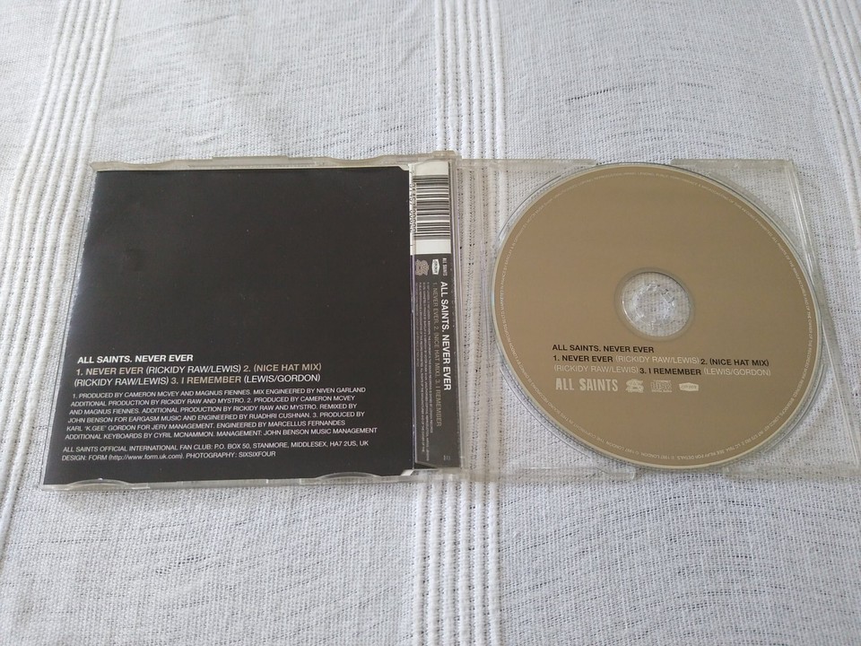 All Saints - Never Ever. 3 Track CD Single. Cat No. LONCD 407. (1997 ...