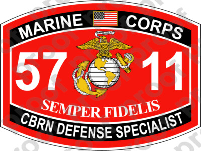STICKER USMC MOS 5711 CBRN DEFENSE SPECIALIST USMC Lisc # 20187 | eBay