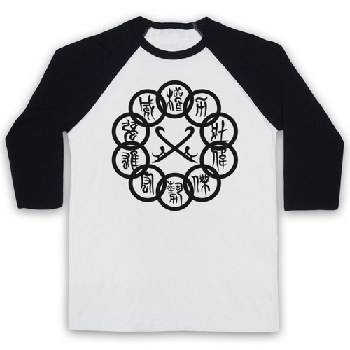 SHANG-CHI LEGEND OF THE TEN RINGS FLAG LOGO SYMBOL 3/4 SLEEVE BASEBALL ...